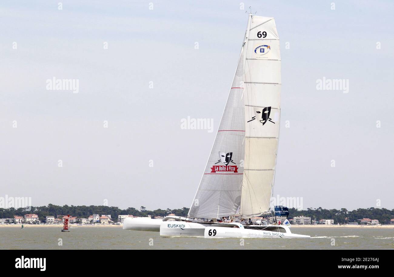 EXCLUSIVE - French skipper Philippe Monnet pictured on his boat at Port ...