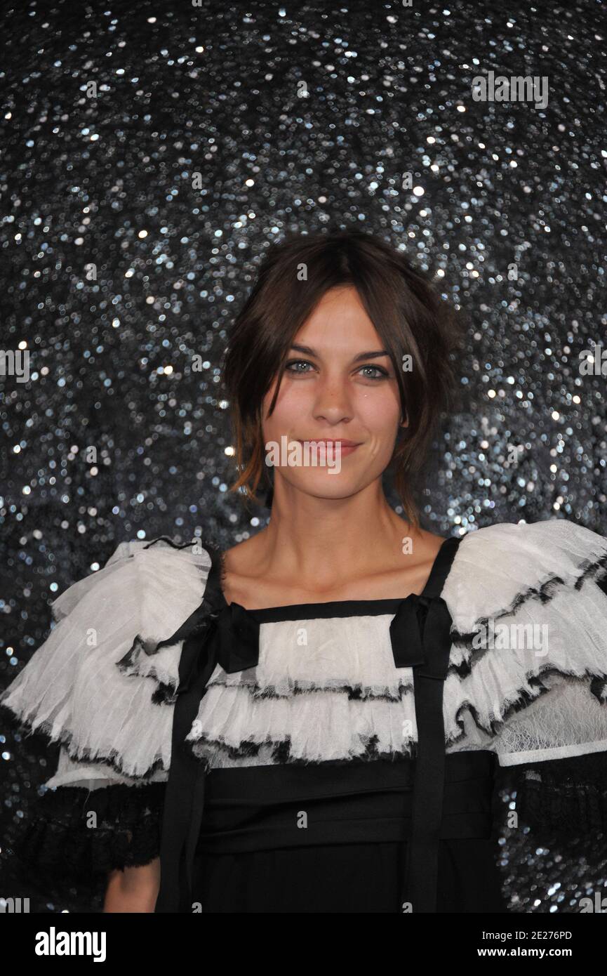 Alexa Chung attending the Chanel Haute-Couture Fall-Winter 2011-2012 ...