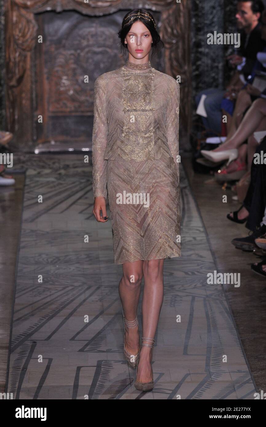 A model displays a creation by Maria Grazia Chiuri and Pier Paolo ...