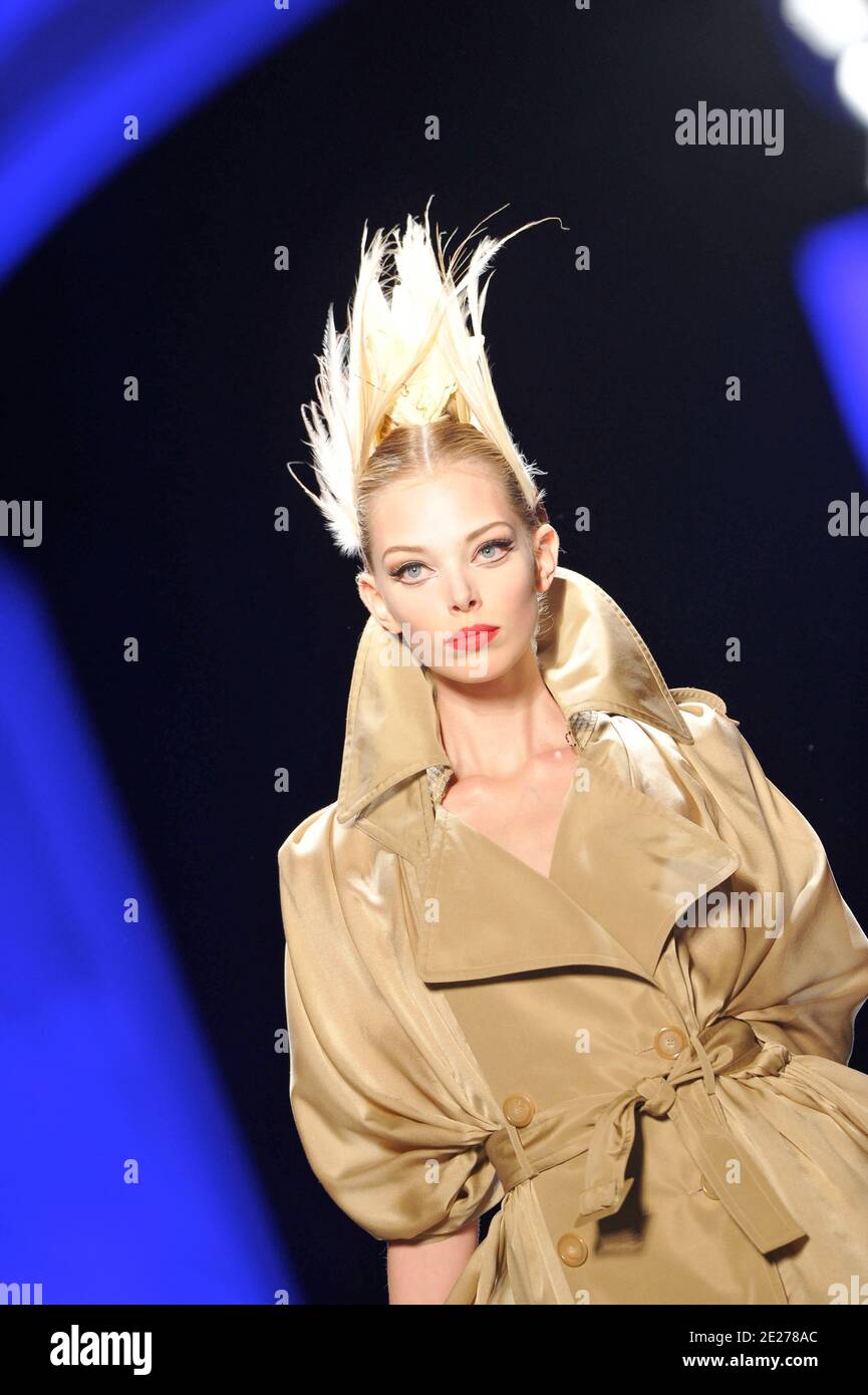 A model displays a creation designed by Jean-Paul Gaultier for his Fall ...