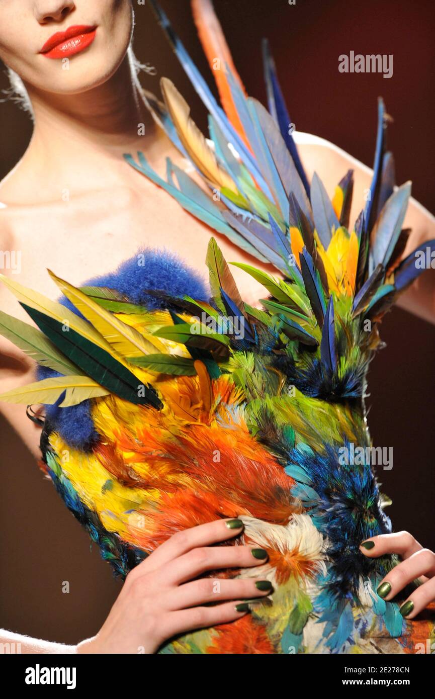 A model displays a creation designed by Jean-Paul Gaultier for his Fall ...