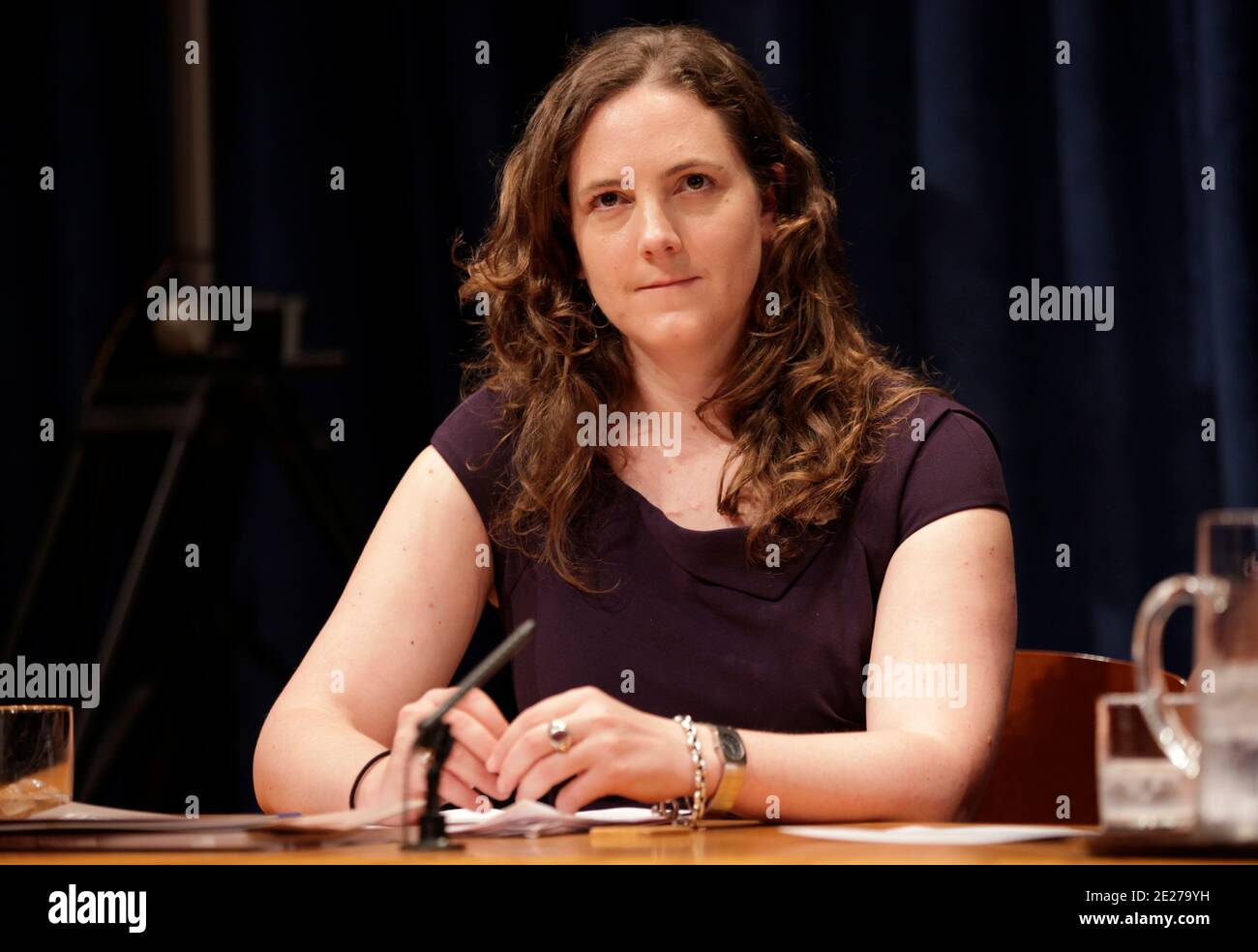 Laura Turquet, lead author of the Report, at the launch of the UN Women ...