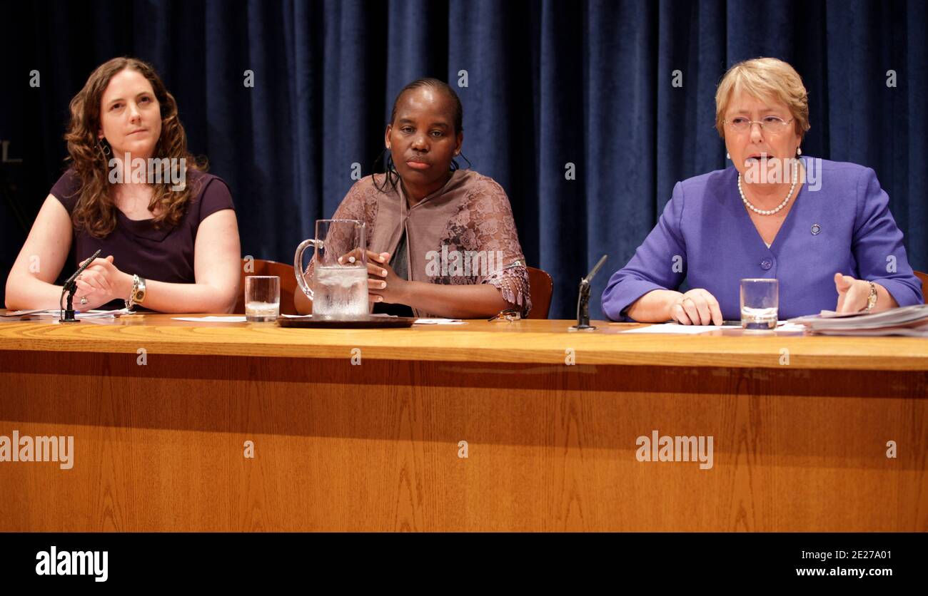 (L-R) Laura Turquet, lead author of the Report, Unity Dow, Botswana's ...