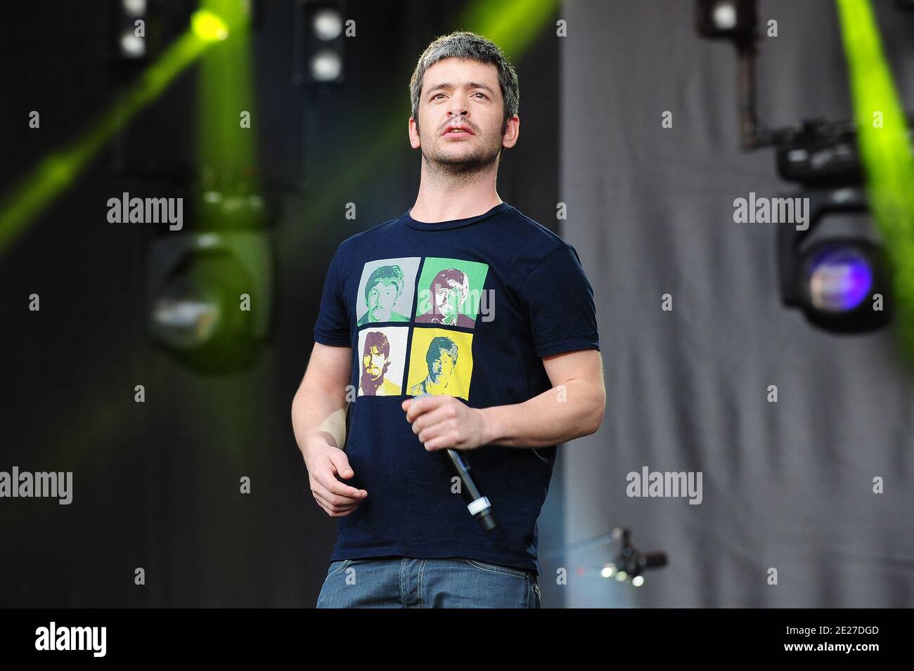 Gregoire performs in concert for 'SOS Racisme' at Champ de Mars in ...