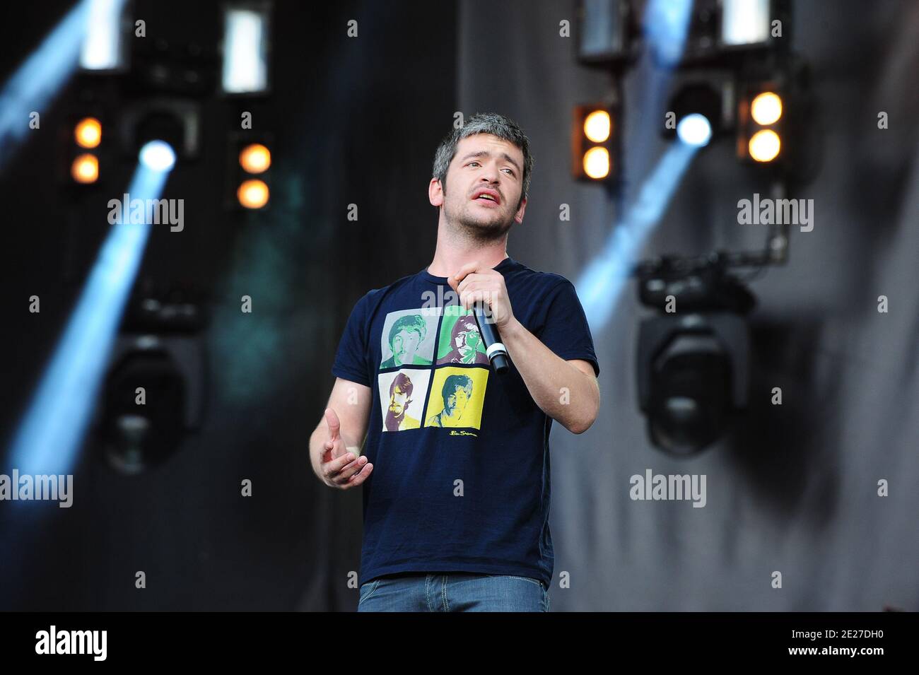 Gregoire performs in concert for 'SOS Racisme' at Champ de Mars in ...