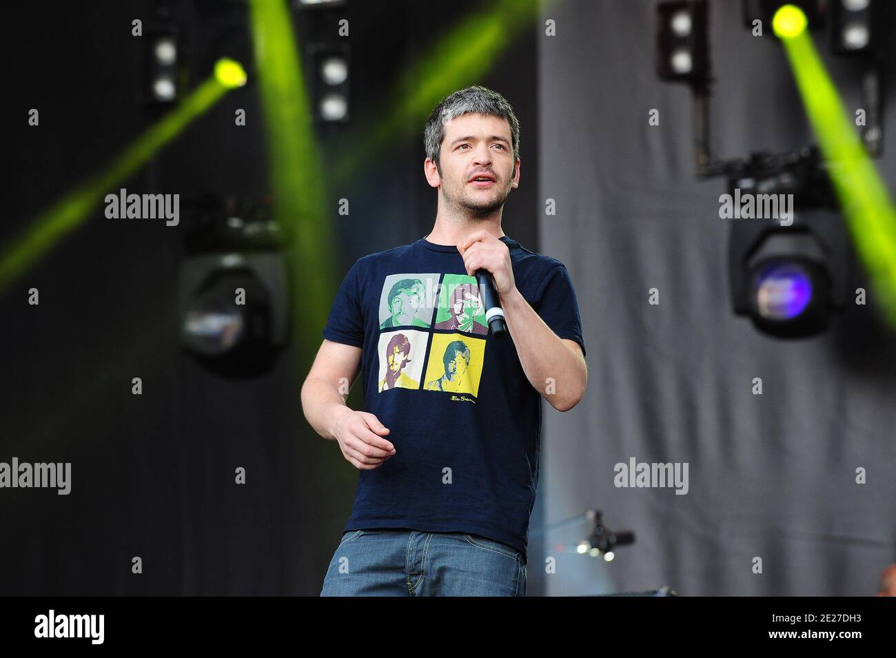 Gregoire performs in concert for 'SOS Racisme' at Champ de Mars in ...