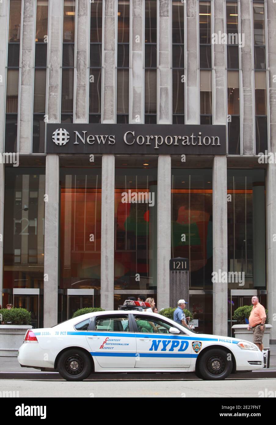 Exterior of "News Corp" Corporation office tower at 1211Avenue of the ...