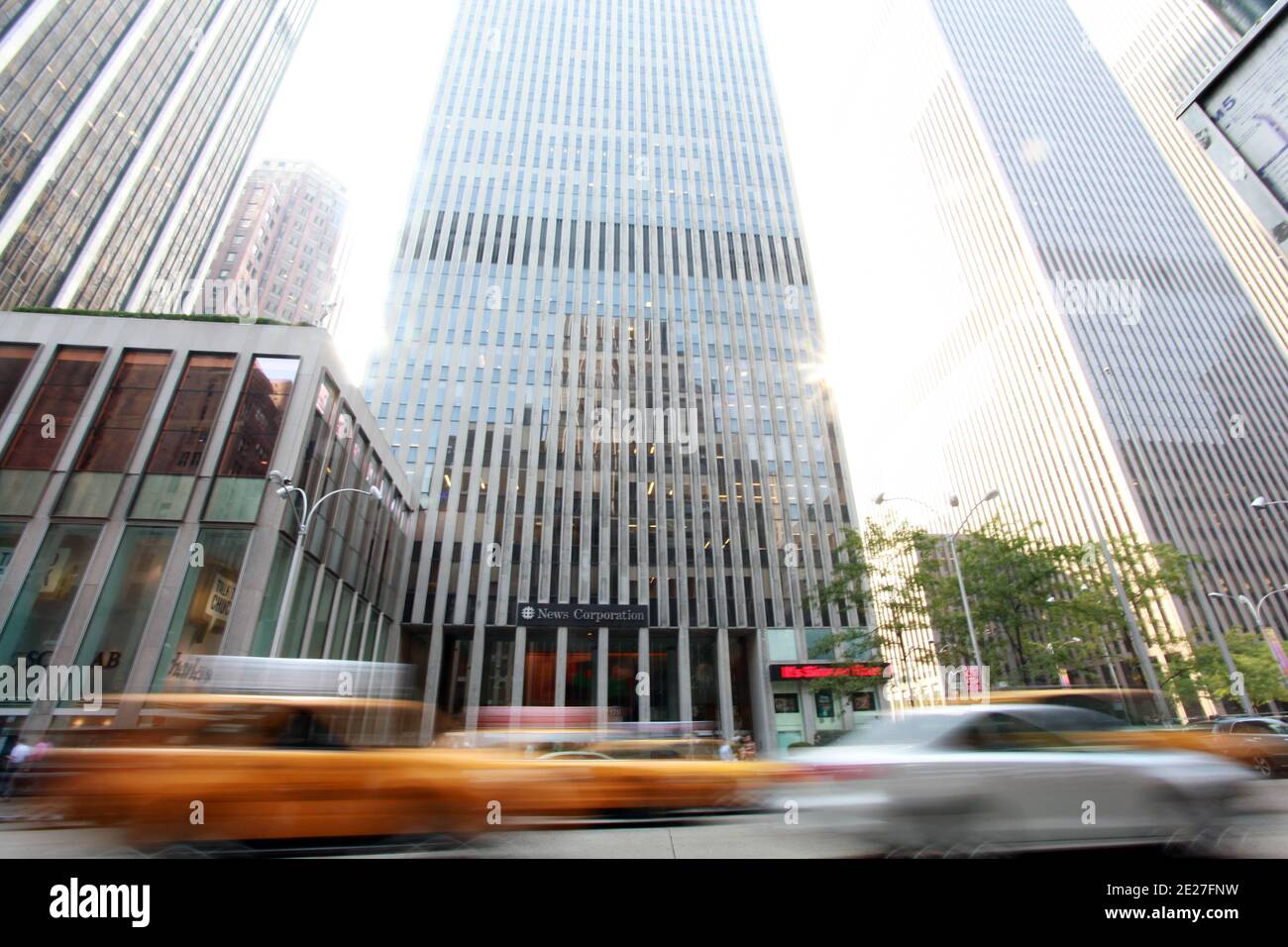 Exterior of "News Corp" Corporation office tower at 1211Avenue of the ...