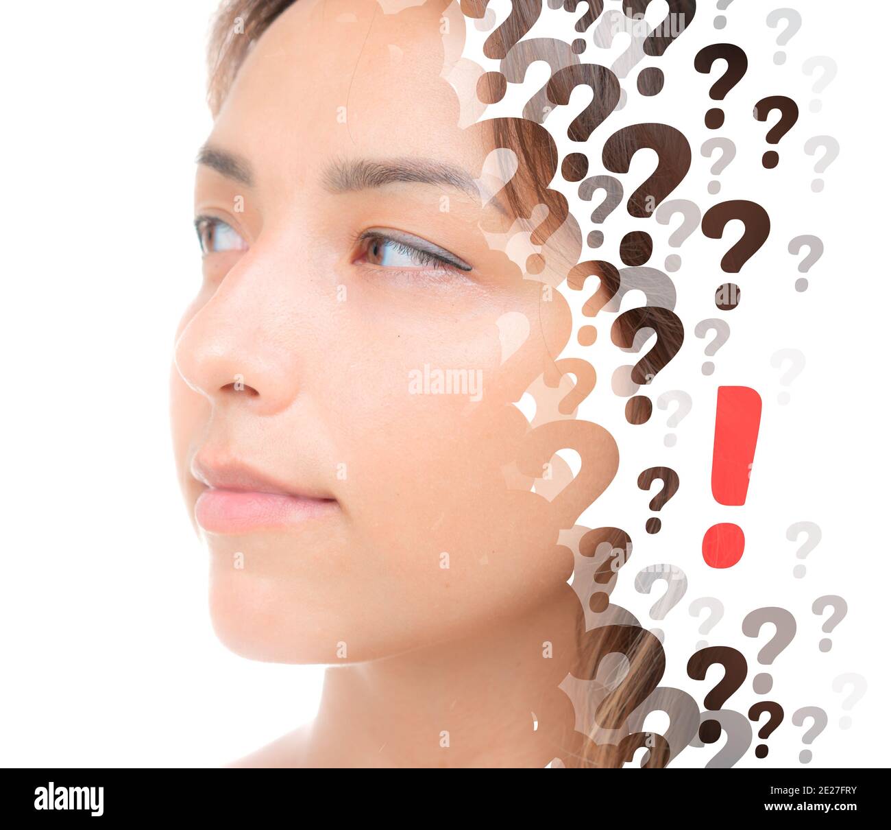 A portrait combined with punctuation marks Stock Photo - Alamy