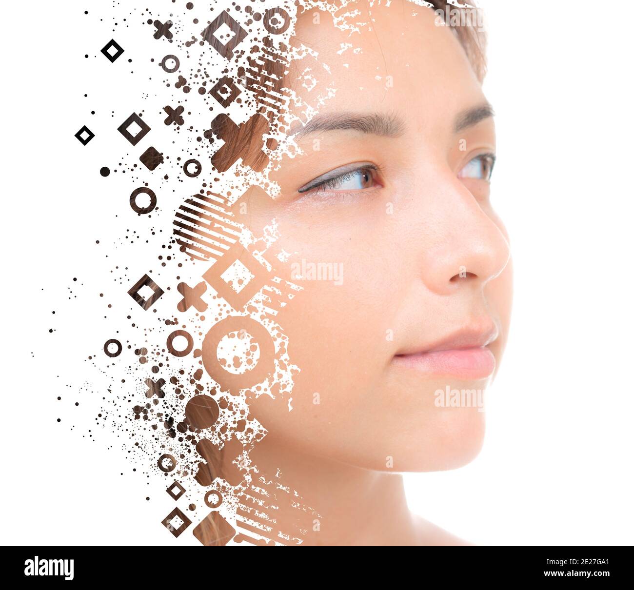 A portrait combined with symbols Stock Photo - Alamy