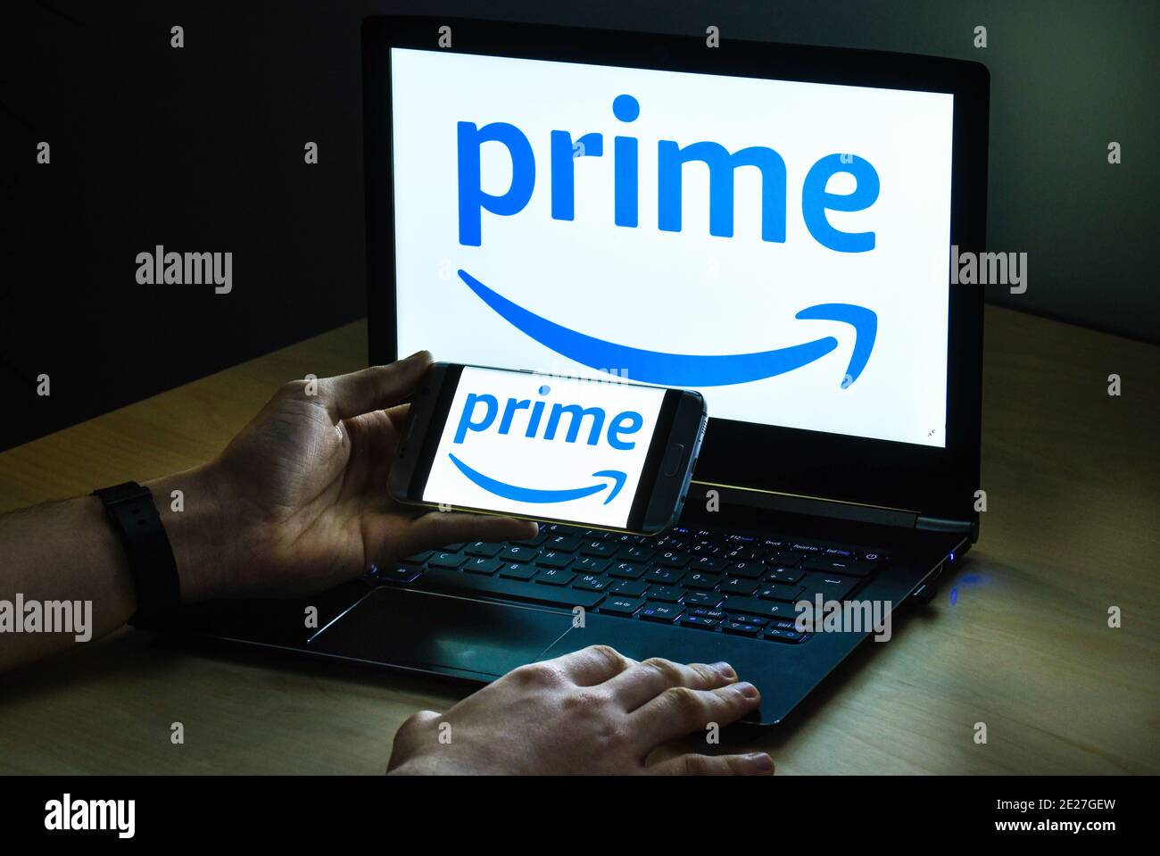 Logo amazon prime Stock Photo - Alamy