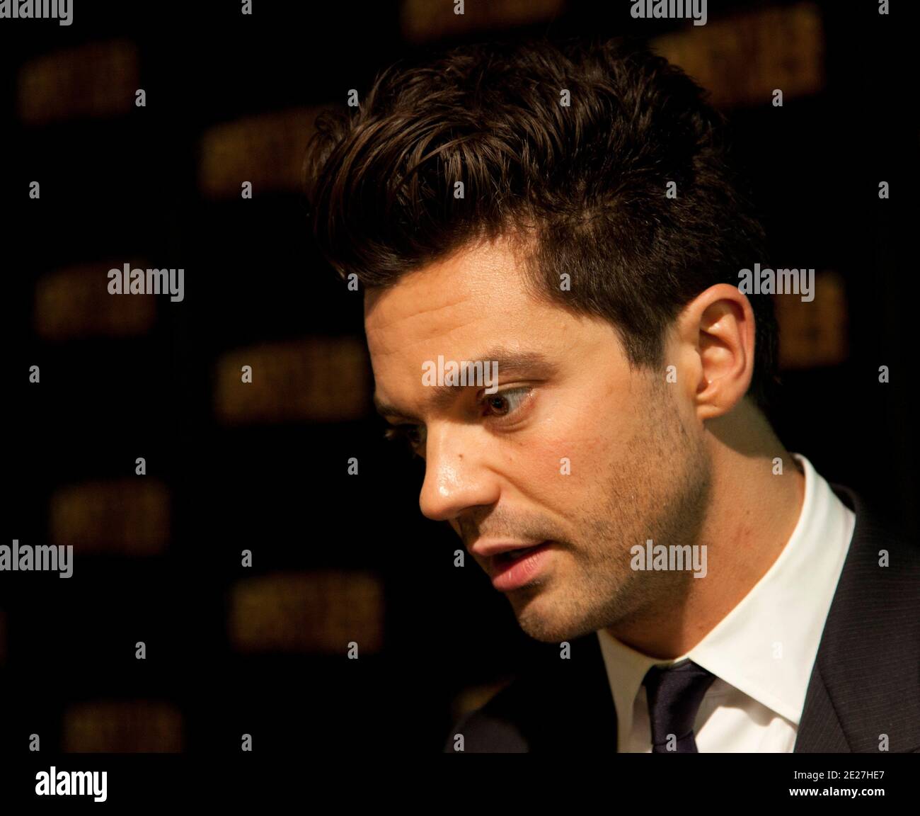 Dominic Cooper arriving at the premiere of 'The Devil's Double' at SVA ...