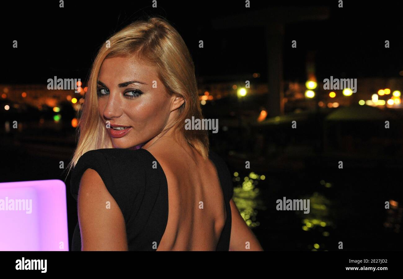 French TV presenter Ariane Brodier during the first Axe Boat party of ...