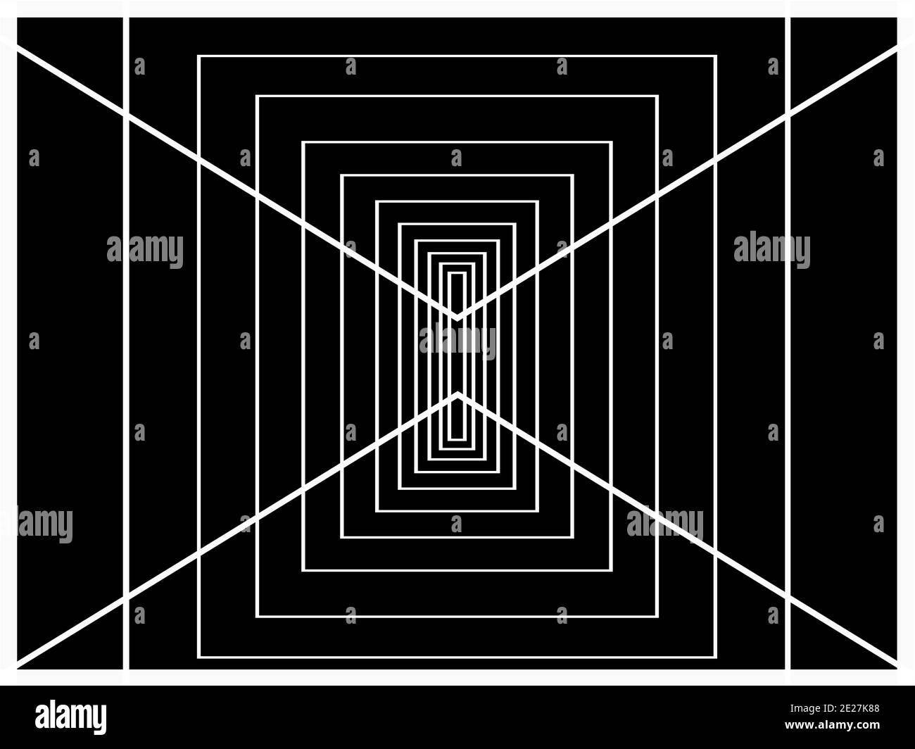 Black and white vertical and horizontal lines. Symbolic perspective ...