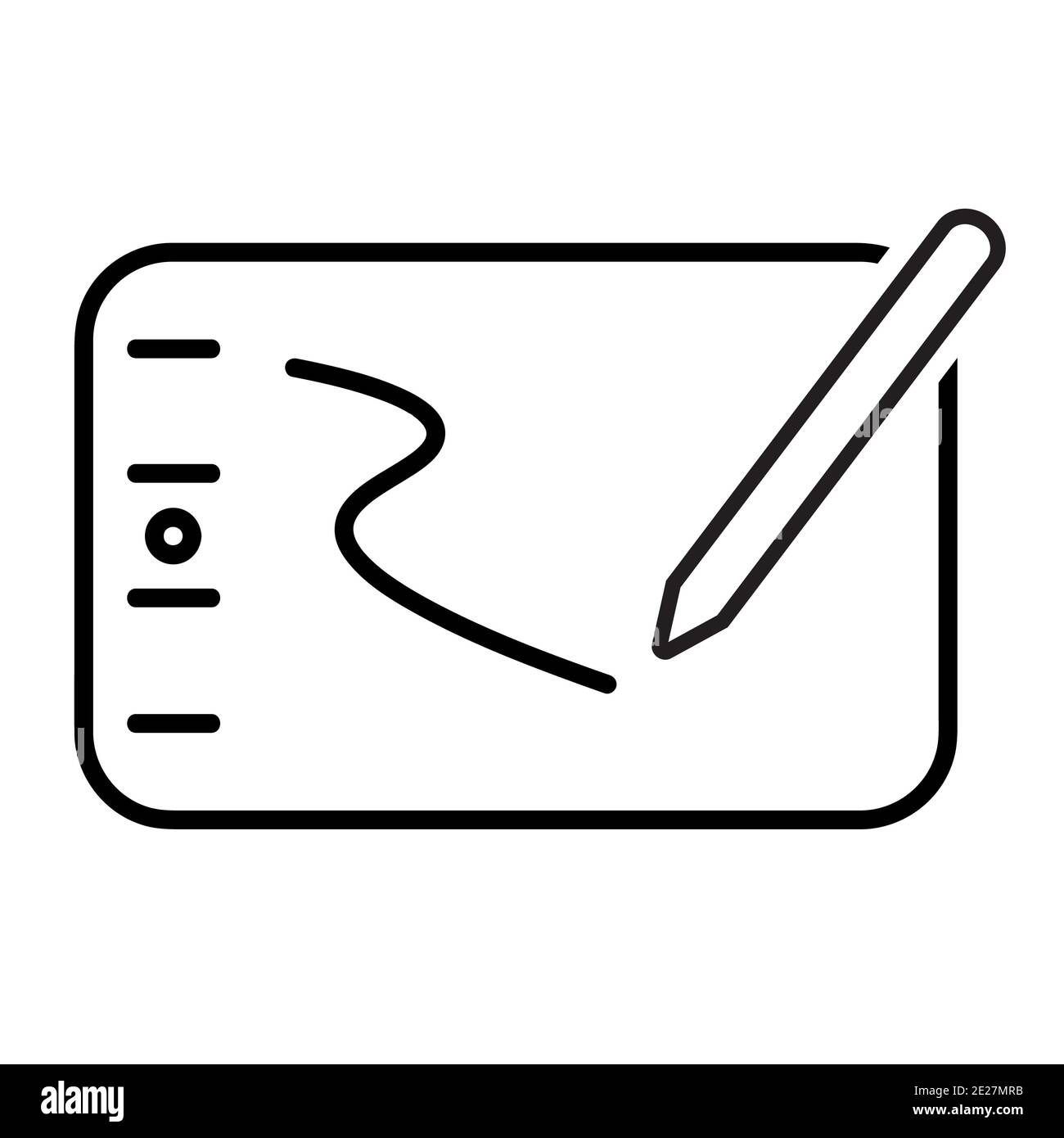 Graphics tablet icon. Isolated on white background. Simple flat vector ...