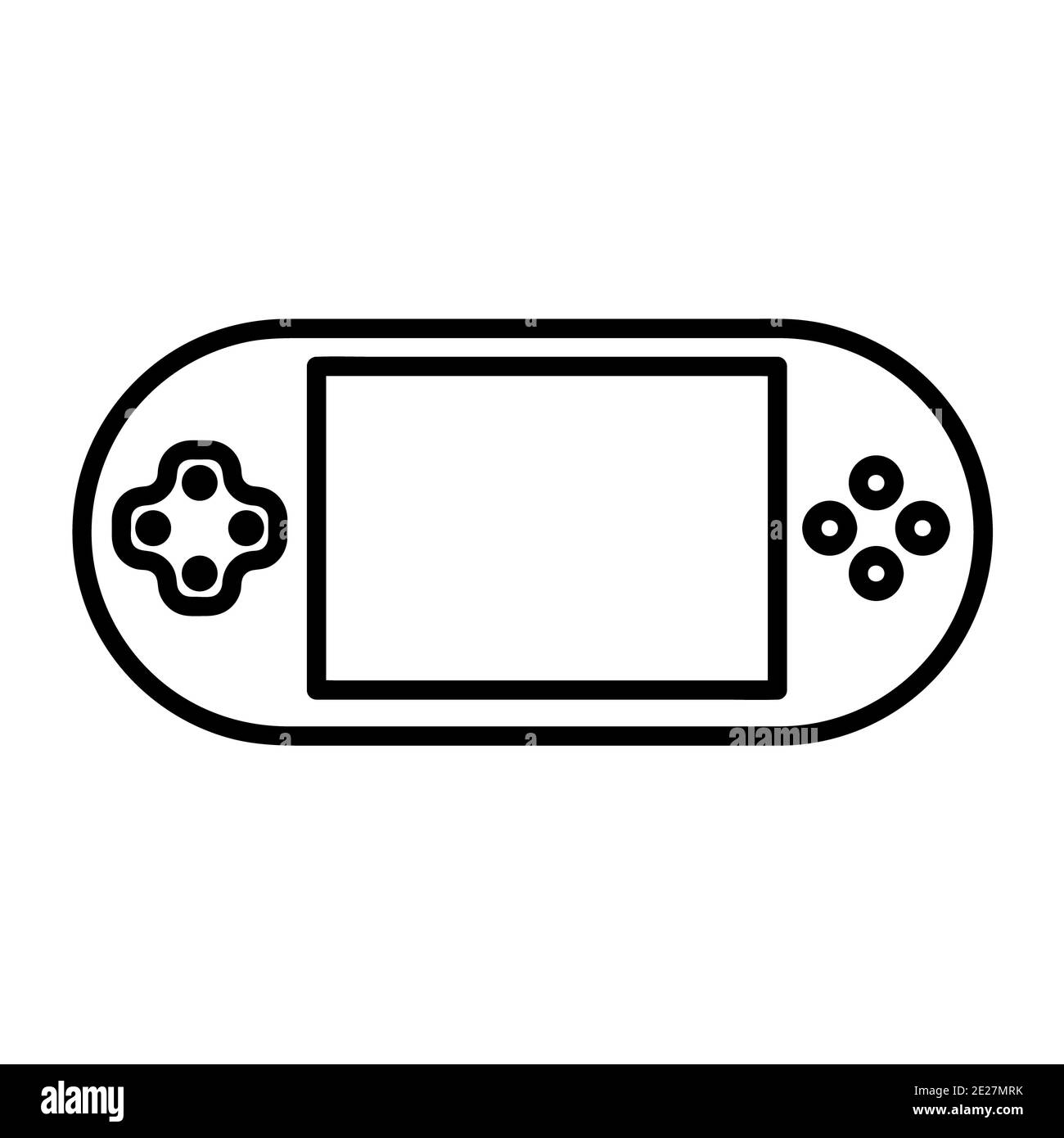 game console icon. Isolated on white background. Simple flat vector ...