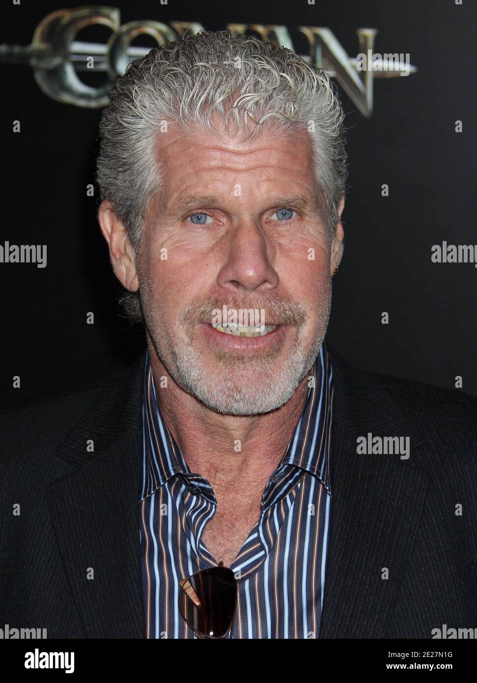 Ron Perlman arriving for the World Premiere of 'Conan The Barbarian' at ...