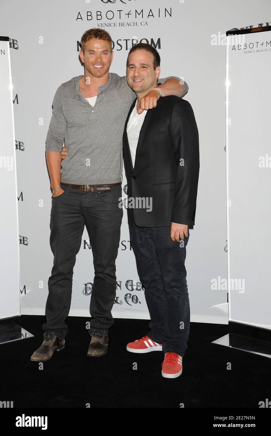 Kellan Lutz (L) and Danny Guez attending the launch of the Dylan George ...