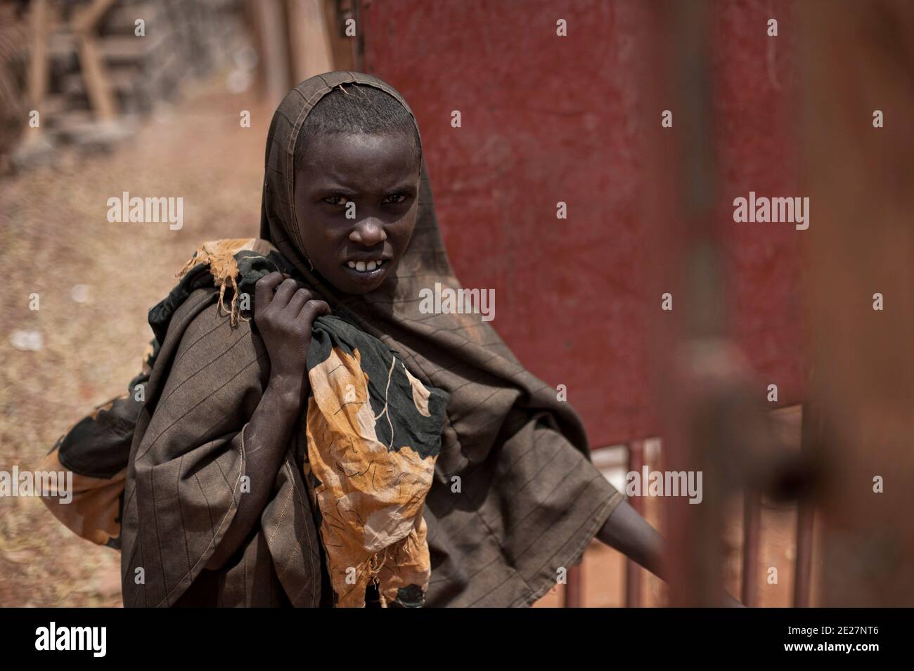 A Somali refugee arriving at the UNHCR reception center in Camp Ifo 3 ...