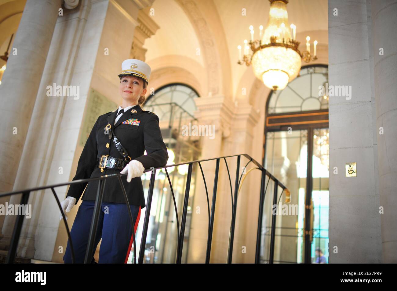 American Major Jane Blair pictured in Paris, France, on August 19, 2011 ...