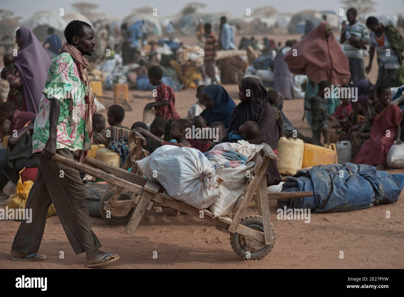 Somali refugees at Dagahaley refugee site within the Dadaab complex ...