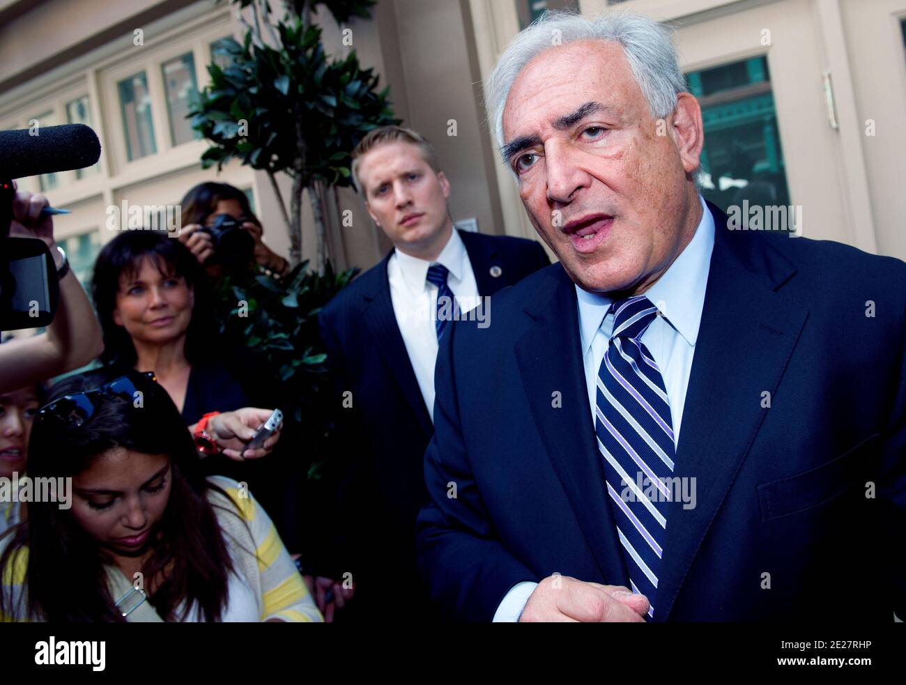 Dominique Strauss-Kahn returns to his temporary residence at ...