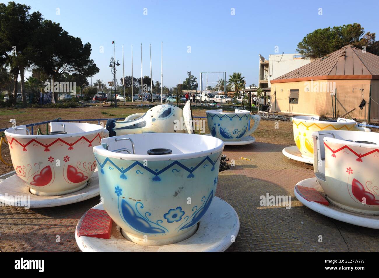 Gaddafi's private 'luna park' seen inside the 'Bab Al Aziziya' compound ...