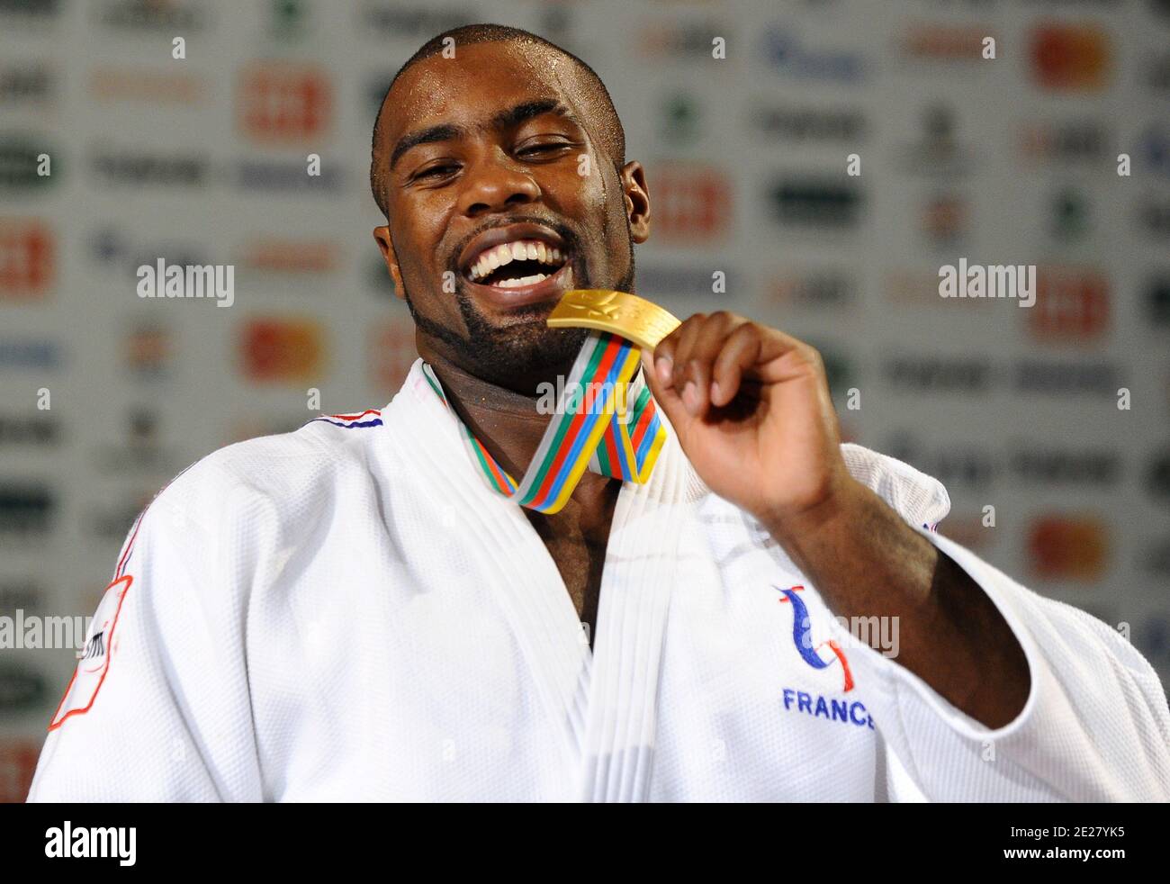 France's Teddy Riner celebrates after winning the Gold Medal in the ...