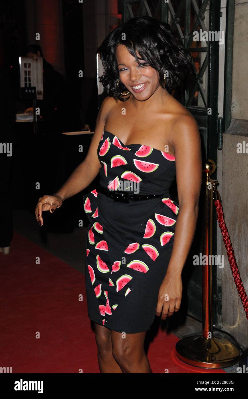China Moses arriving at the Canal + Party held at 'Lycee Louis Le Grand ...