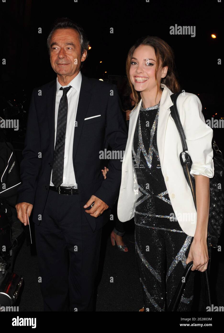 Michel Denisot and Solweig Rediger-Lizlow arriving at the Canal + Party ...