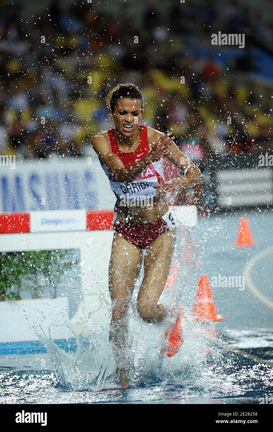 Habiba Ghribi from Tunisia from Ethiopia competes in the 3000 metres in ...