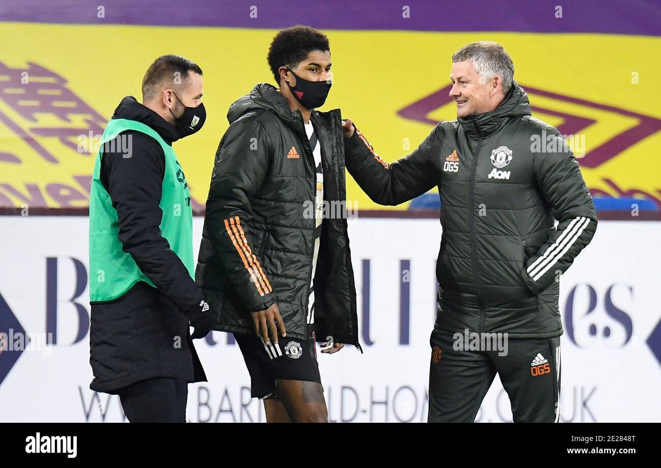 Manchester United manager Ole Gunnar Solskjaer and Marcus Rashford ...