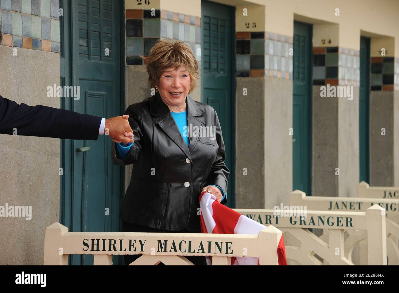 Shirley MacLaine during her tribute as part of the 37th Deauville American Film Festival in ...