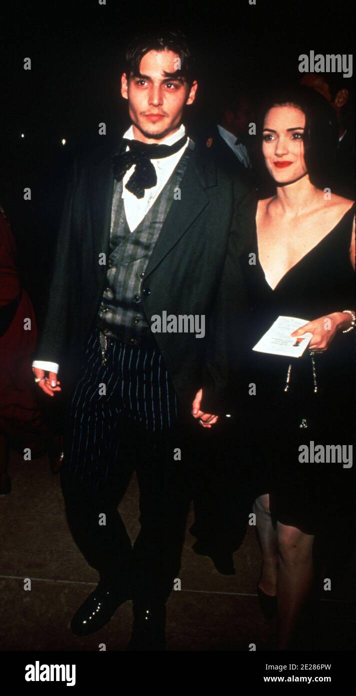 Johnny Depp and Winona Ryder circa 1990 Credit: Ralph Dominguez ...
