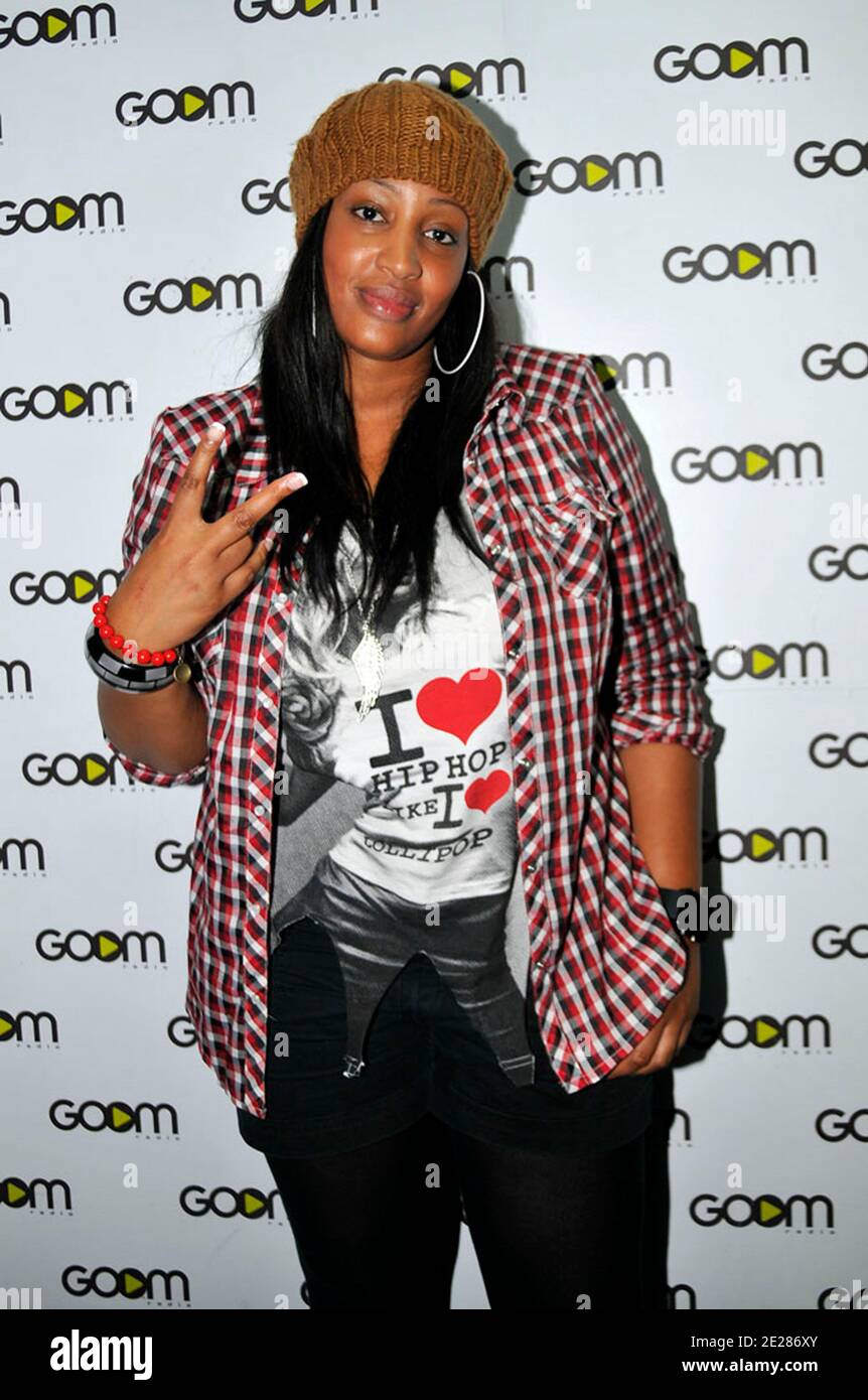 French rap singer Amy during a appearance at the '50 Hours Of Rap' in ...