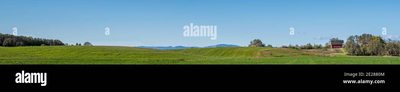 Beautiful panoramic shot of a valley view Stock Photo - Alamy