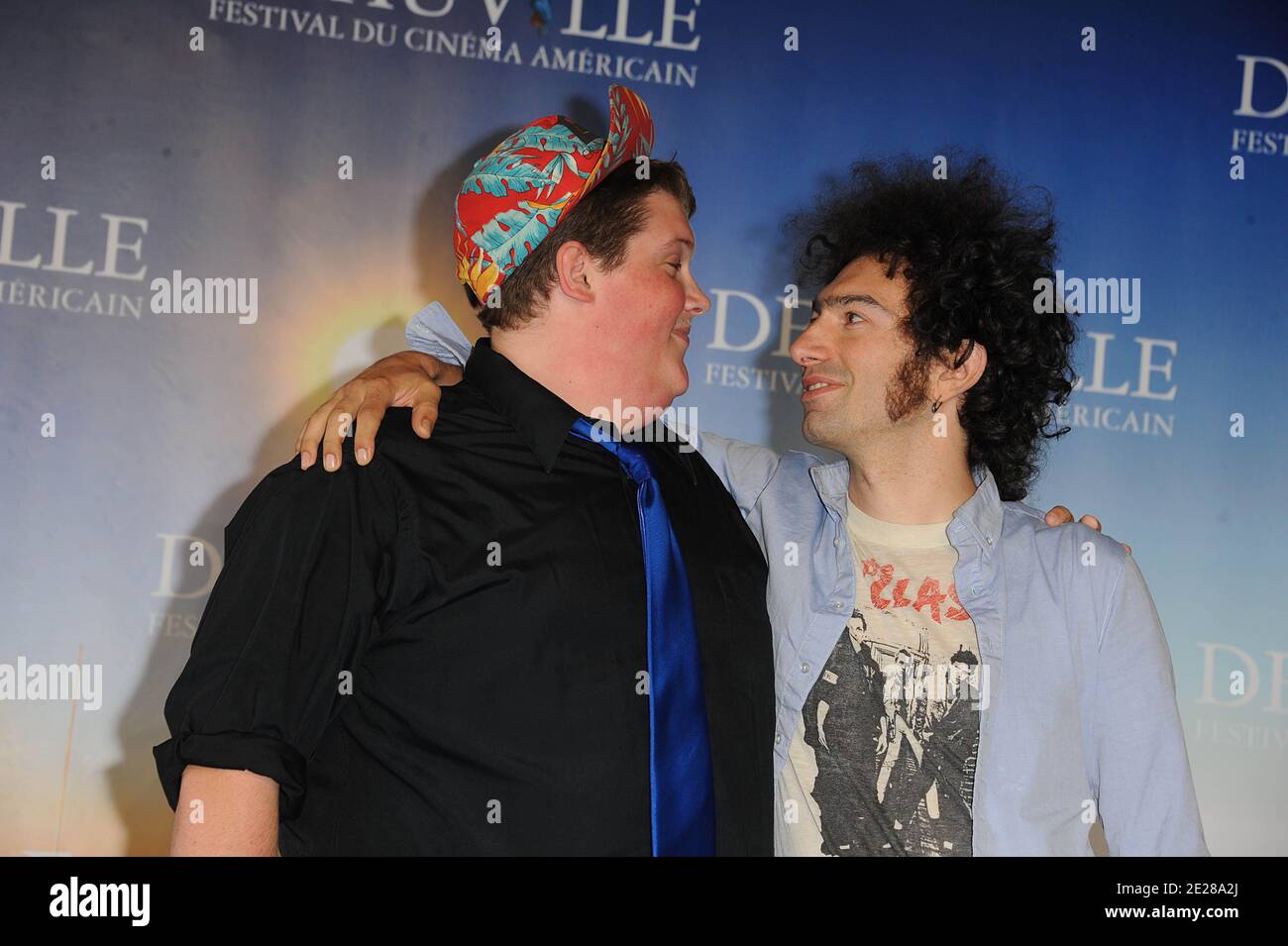 Director Azazel Jacobs (R) and Jacob Wysocki posing during the ...