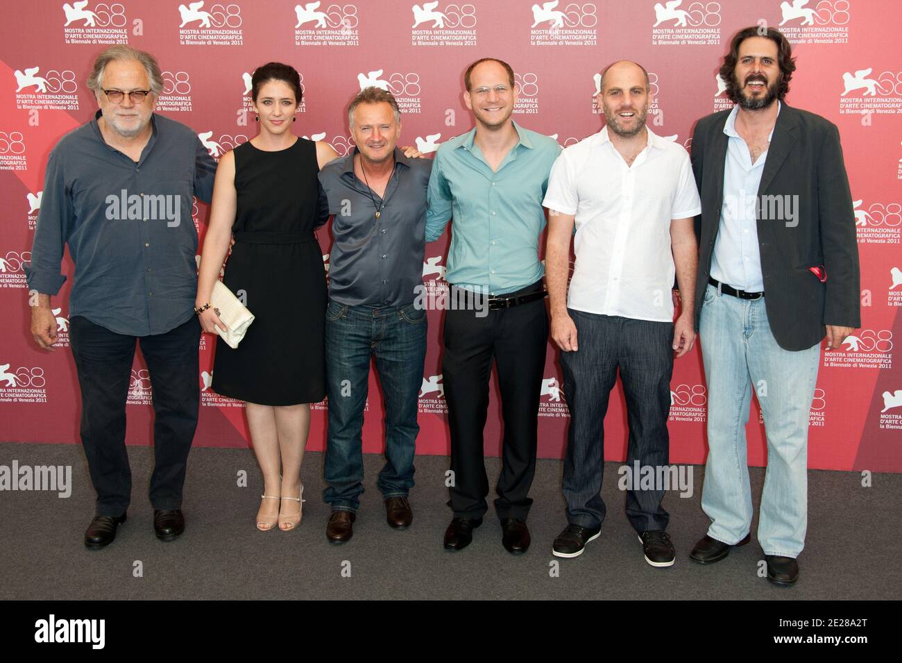 (L-R) Producer Karl Baumgartner, actors Sharon Tal, Dov Navon, Rotem ...