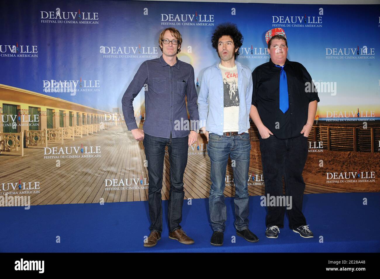 (L-R) Patrick deWitt, director Azazel Jacobs and Jacob Wysocki posing ...