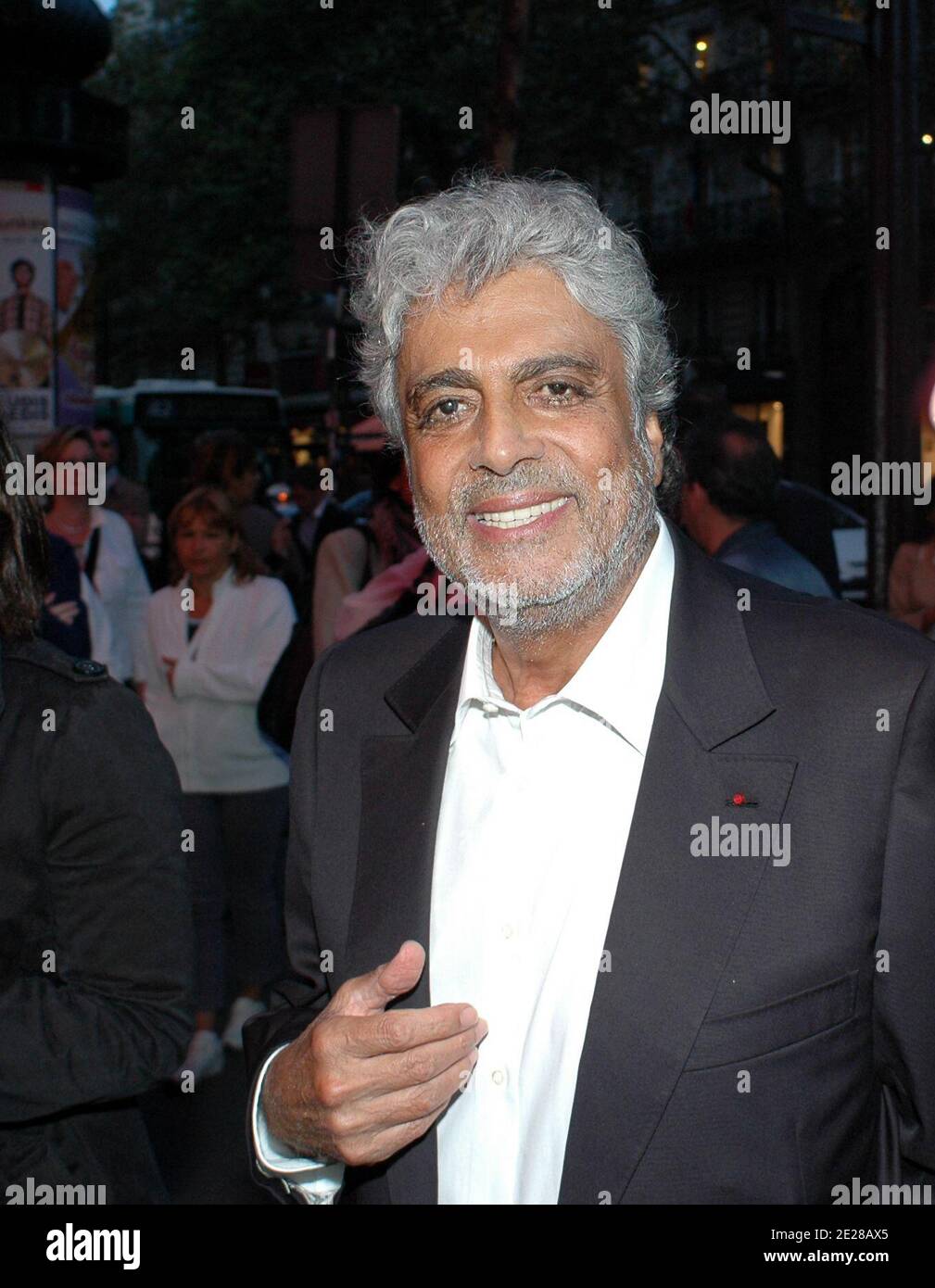 Enrico Macias arriving for the concert of Charles Aznavour at the ...