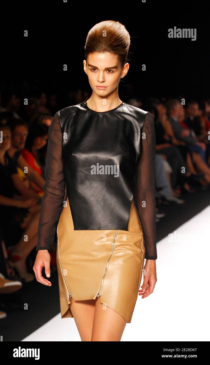Models present the Olivier Green collection during the Project Runway ...