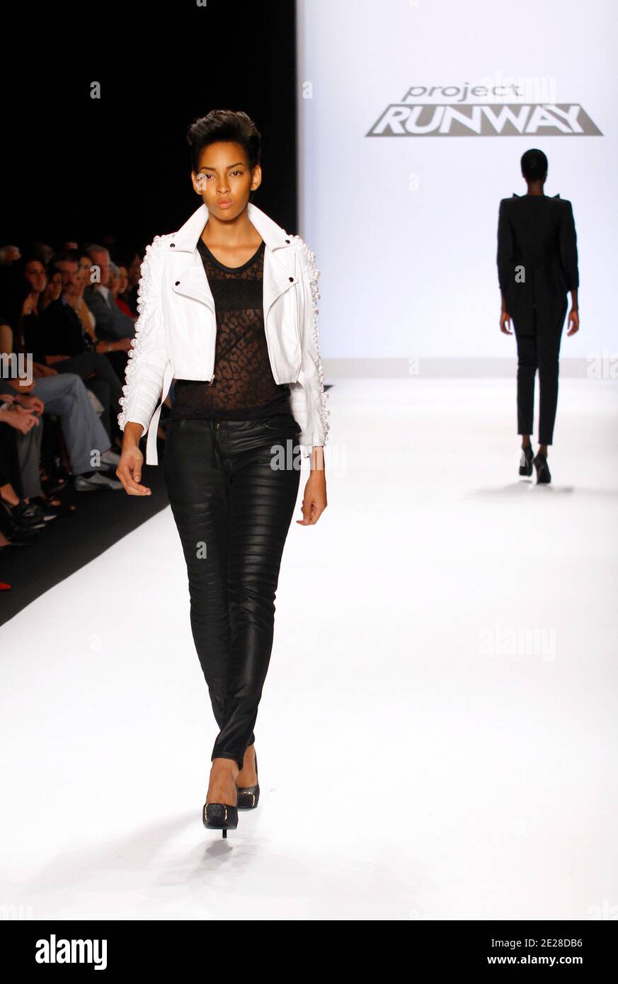 Models present the Viktor Luna collection during the Project Runway ...