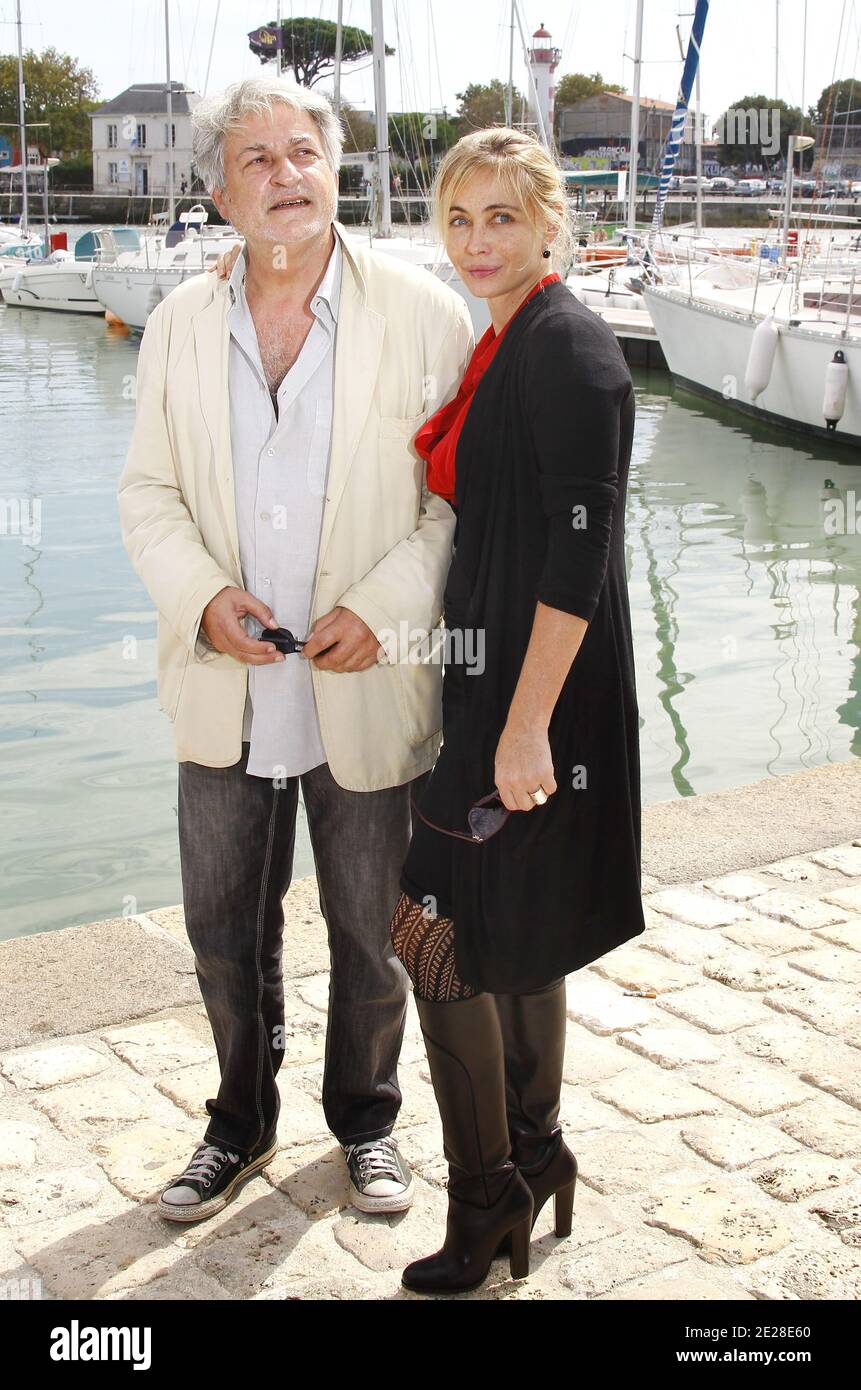Emmanuelle Beart and Didier Bezace attending the 13th Festival of TV ...