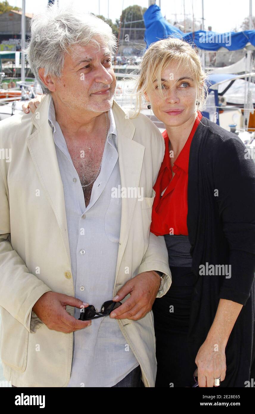 Emmanuelle Beart and Didier Bezace attending the 13th Festival of TV ...
