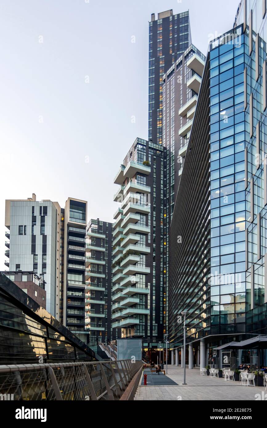 Modern and tall buildings in Porta Nuova district in the center of ...
