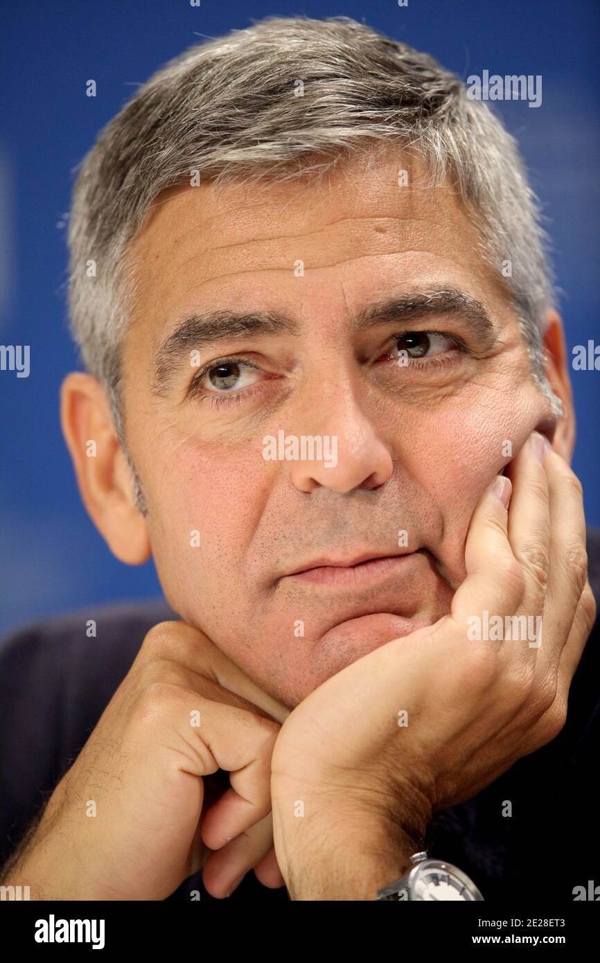 George Clooney attends the press conference of "The Descendants" at the ...