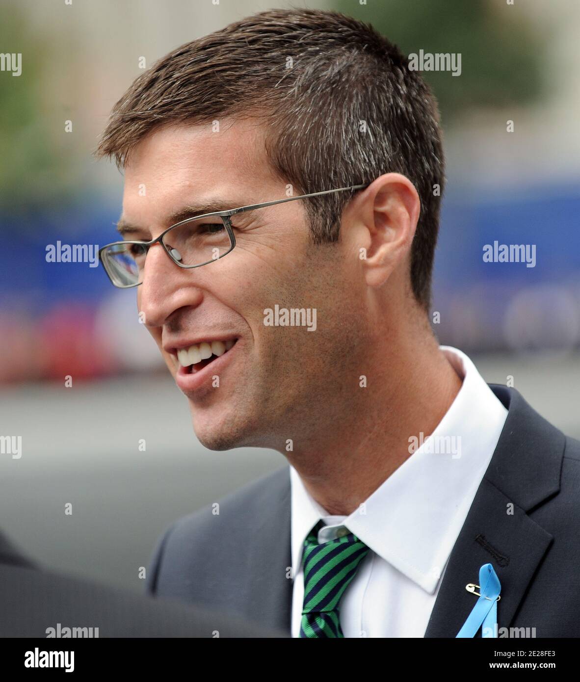 Architect Michael Arad, who designed the 9/11 Memorial, is seen next to ...