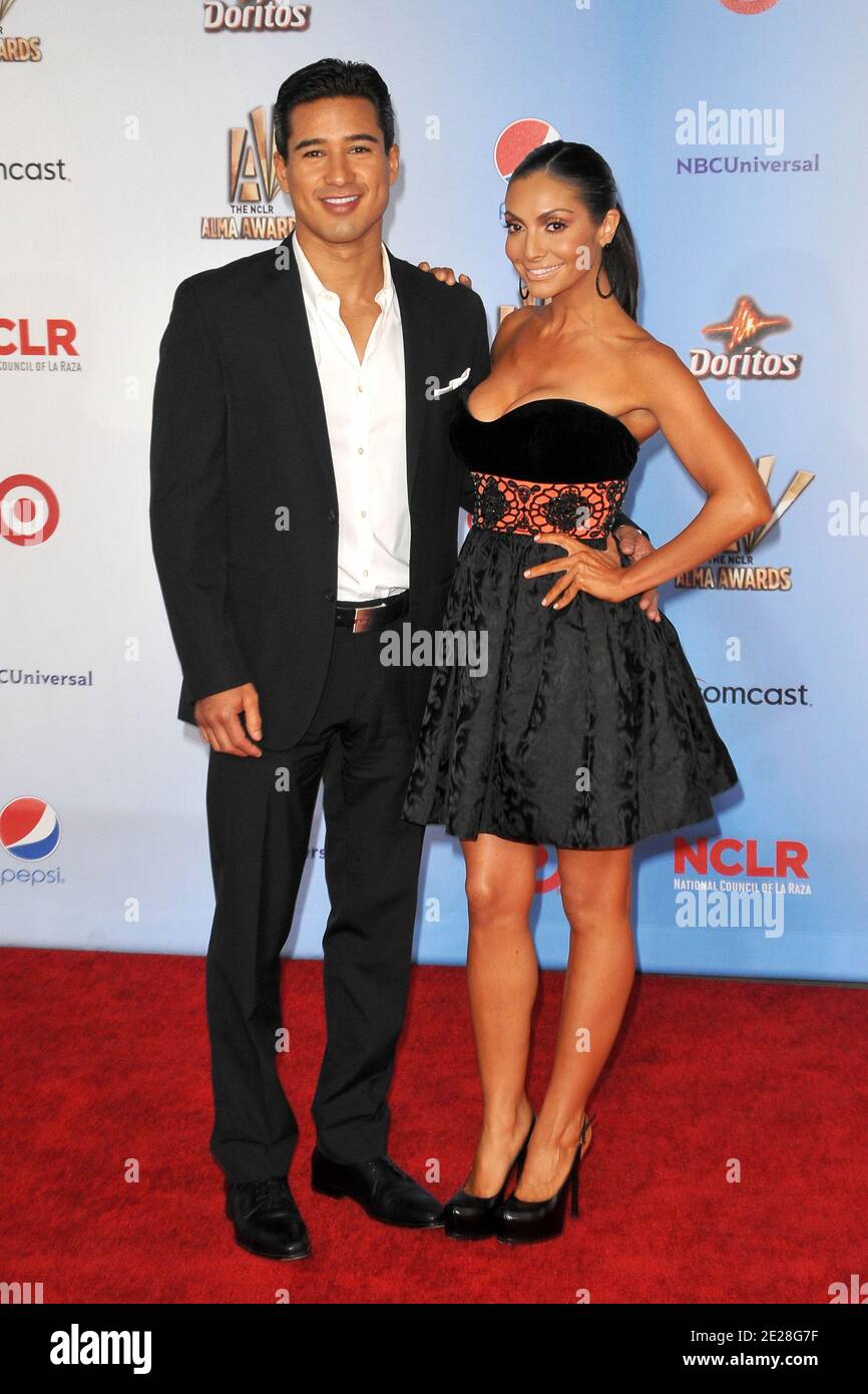 Mario Lopez and Courtney Mazza arriving for the '2011 NCLR ALMA Awards ...