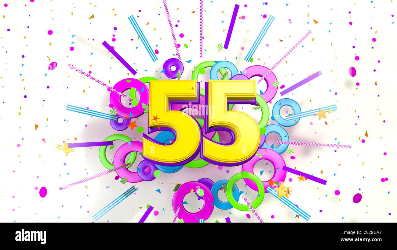 3d number 55 hi-res stock photography and images - Alamy
