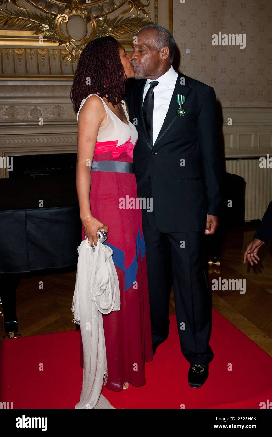 American actor Danny Glover poses with his wife Eliane Cavalleiro after ...